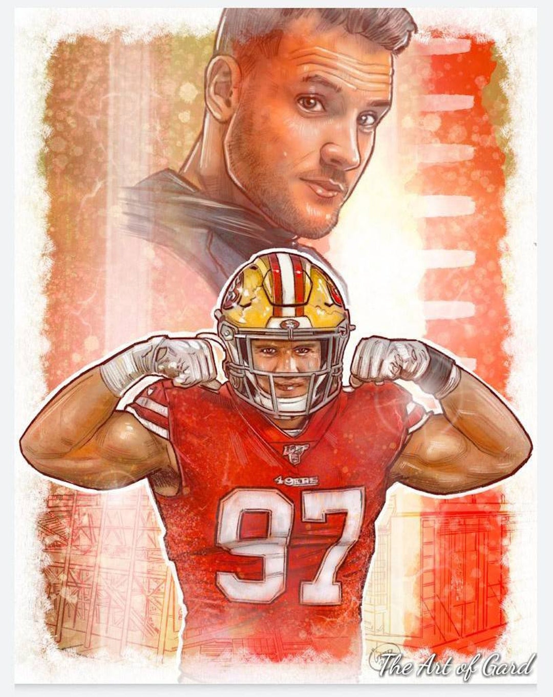 Nick Bosa Art Print - Etsy
