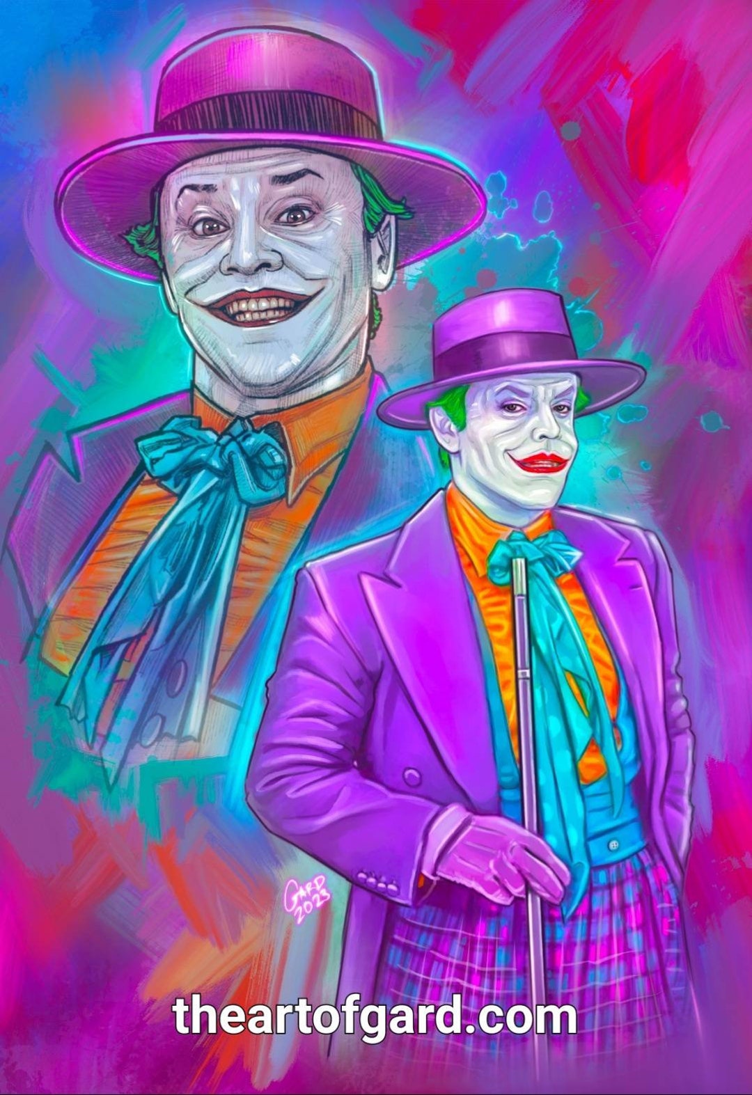 The Joker Jack Nicholson Art Print 13X19 - Etsy