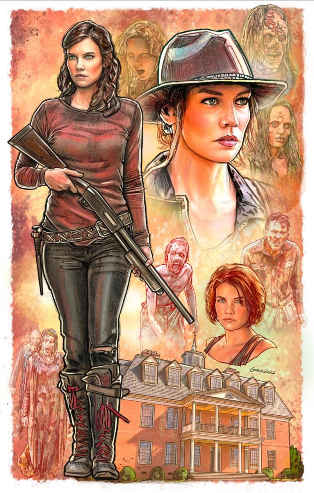 Maggie Rhee From the Walking Dead Art Print - Etsy