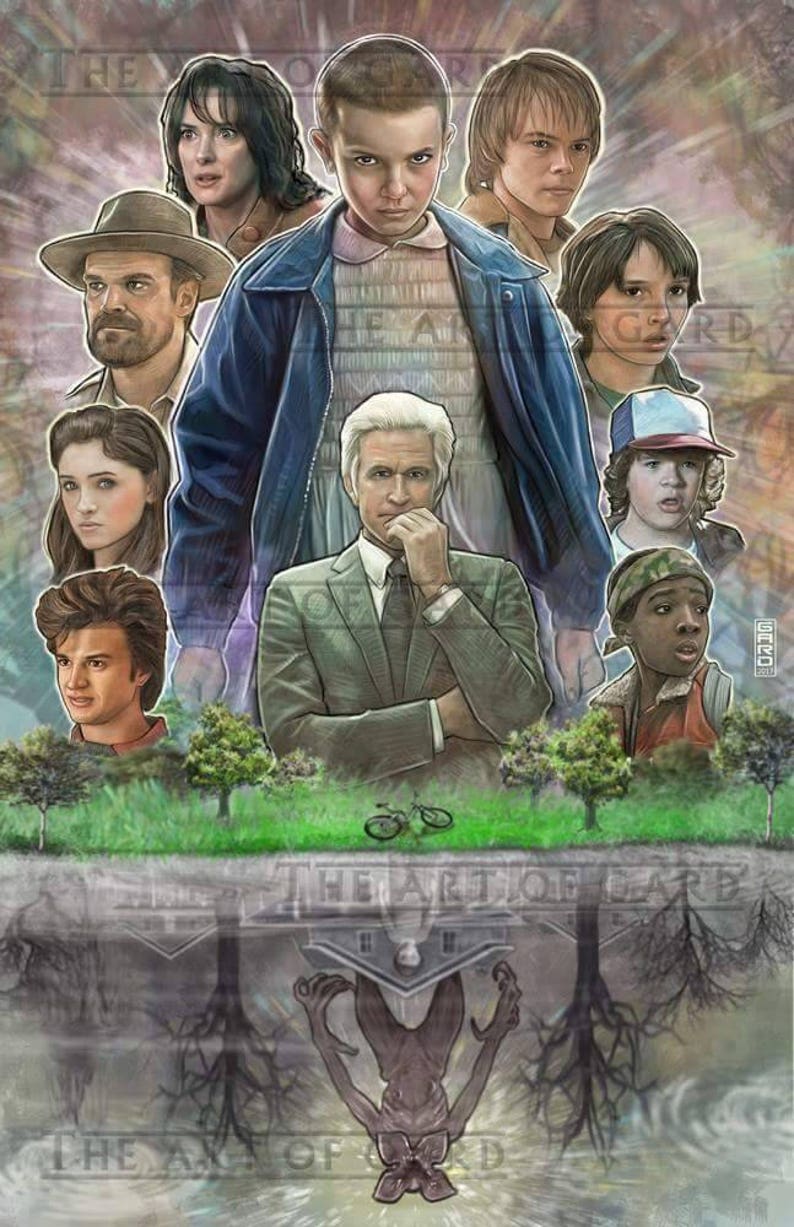 Stranger Things Collage Art Print | Etsy