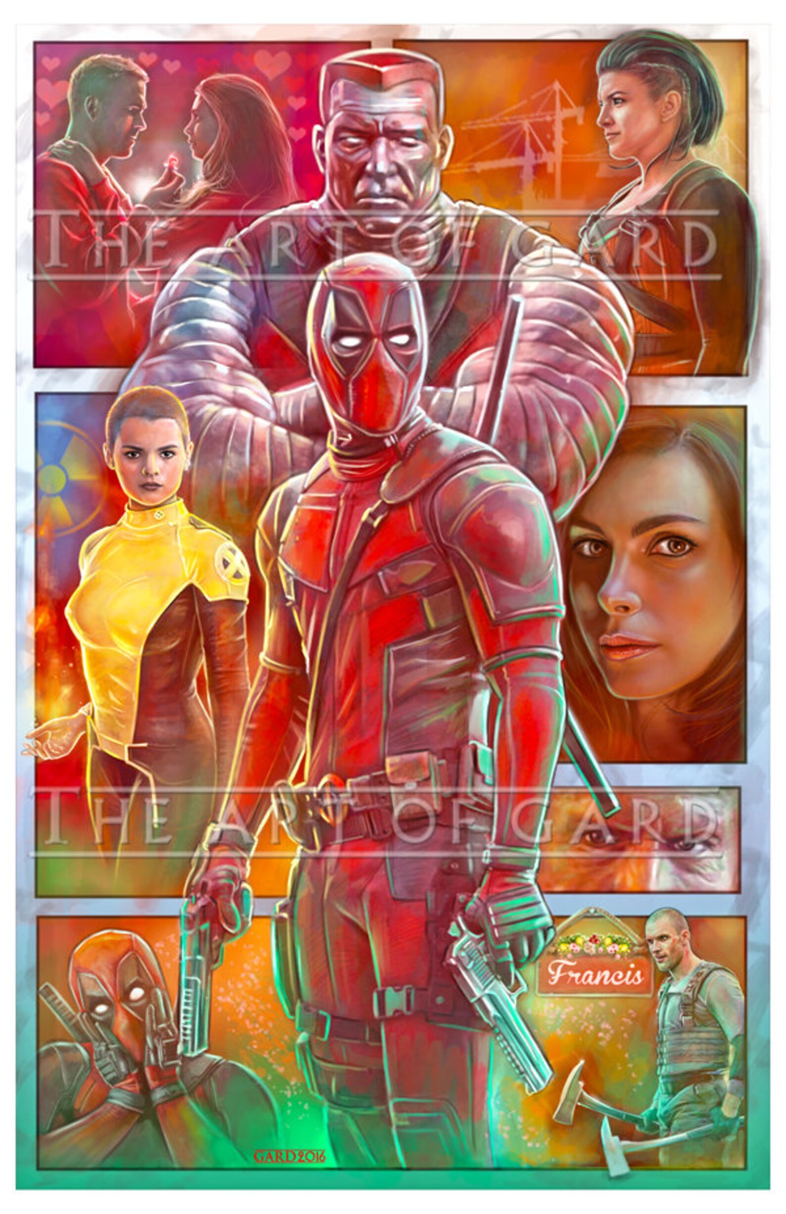 Deadpool Movie collage 11X17 High Quality Art Print | Etsy