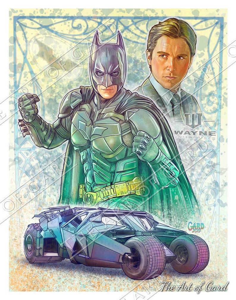 Batman Christian Bale Artist's Print - Etsy