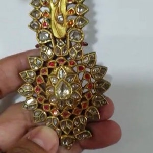 22k Gold Diamond Traditional Kalgi Pendant , Turban Groom Kalangi ...