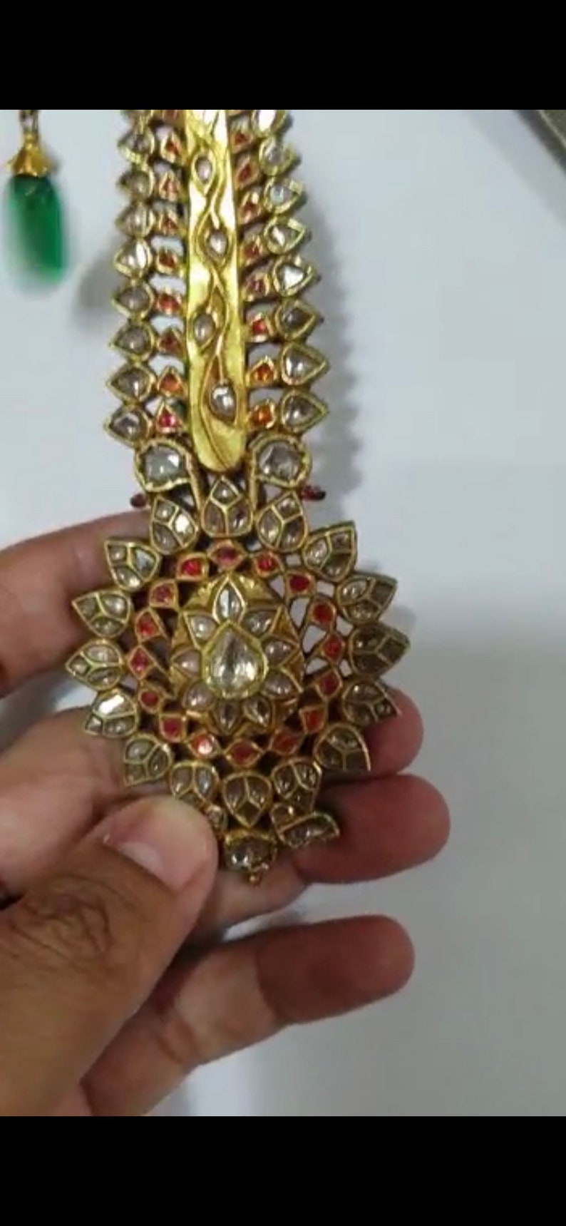 22k Gold Diamond Traditional Kalgi Pendant Turban Groom - Etsy