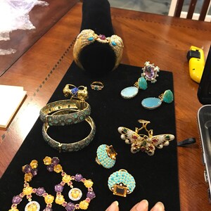 Sterling Gold Plated Double Bull Ring With Single Natural Lapis Stone ...