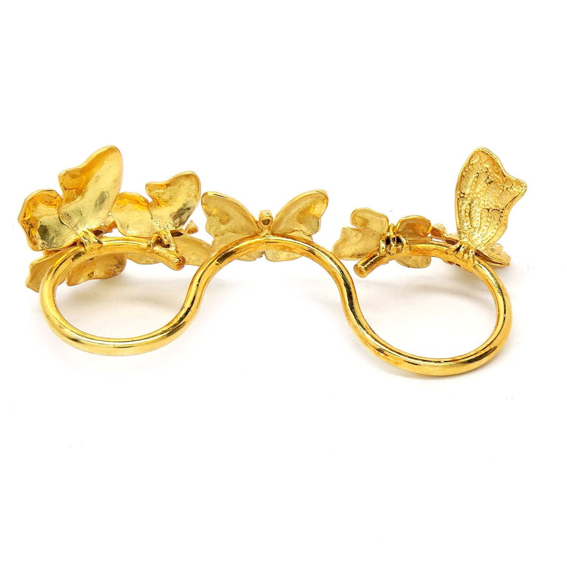 Full Finger Sterling Gold Plated Ring 4 Finger Ring Palm - Etsy