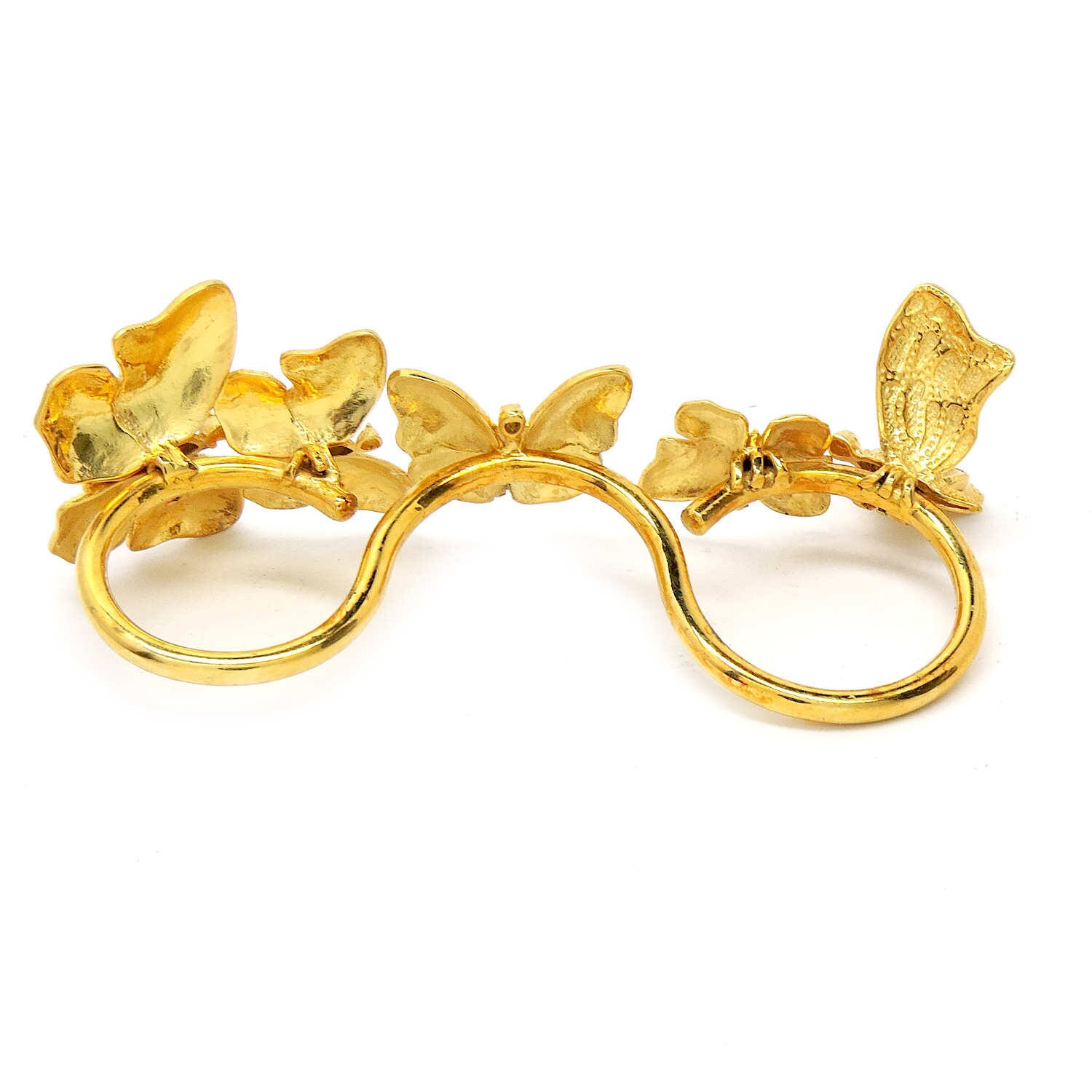 Full Finger Sterling Gold Plated Ring 4 Finger Ring Palm - Etsy