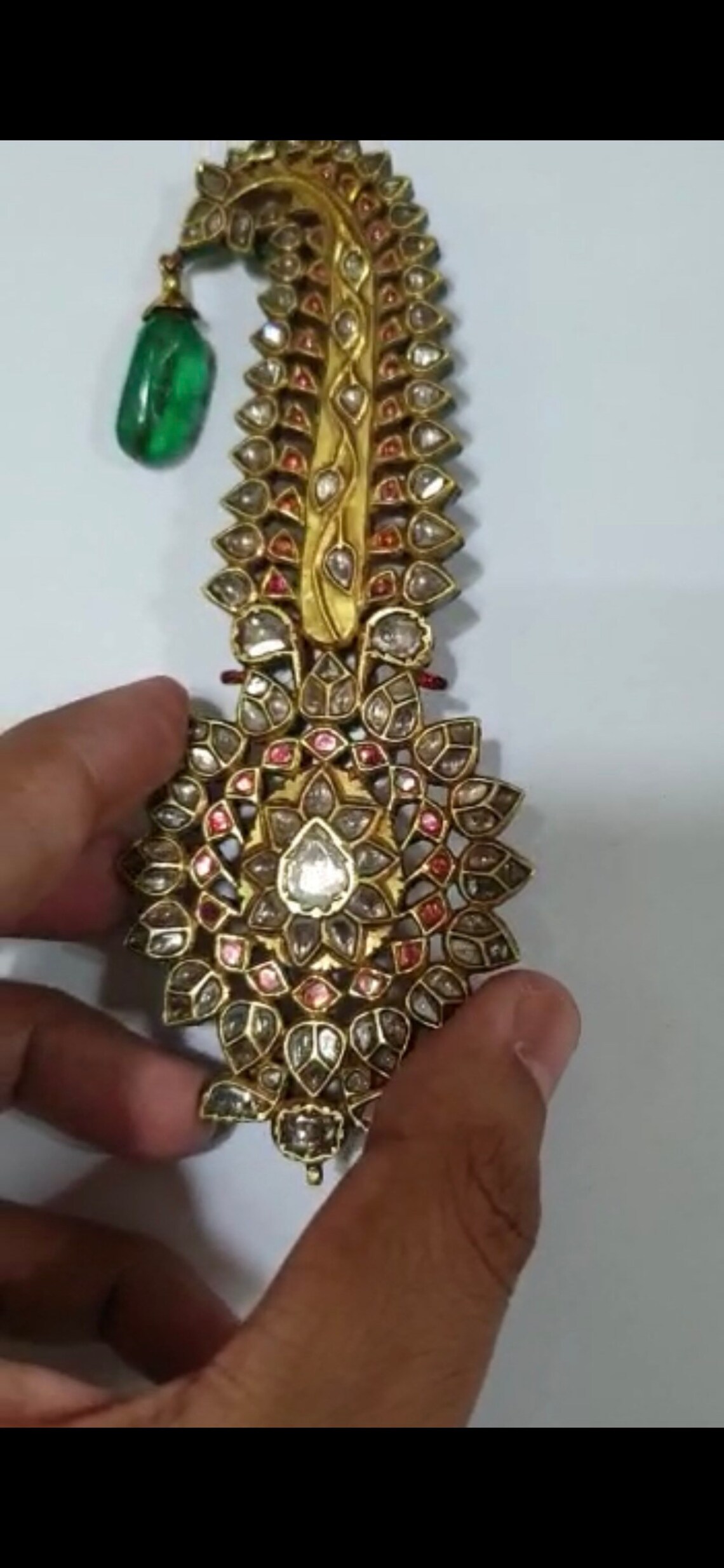 22k Gold Diamond Traditional Kalgi Pendant Turban Groom - Etsy