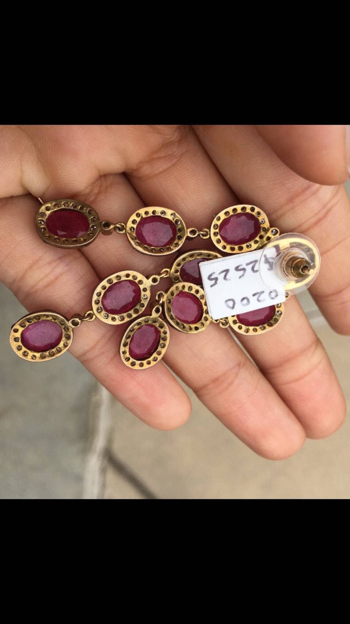 Ruby Diamond Earrings Ruby Single Cut Rosecut Diamond - Etsy