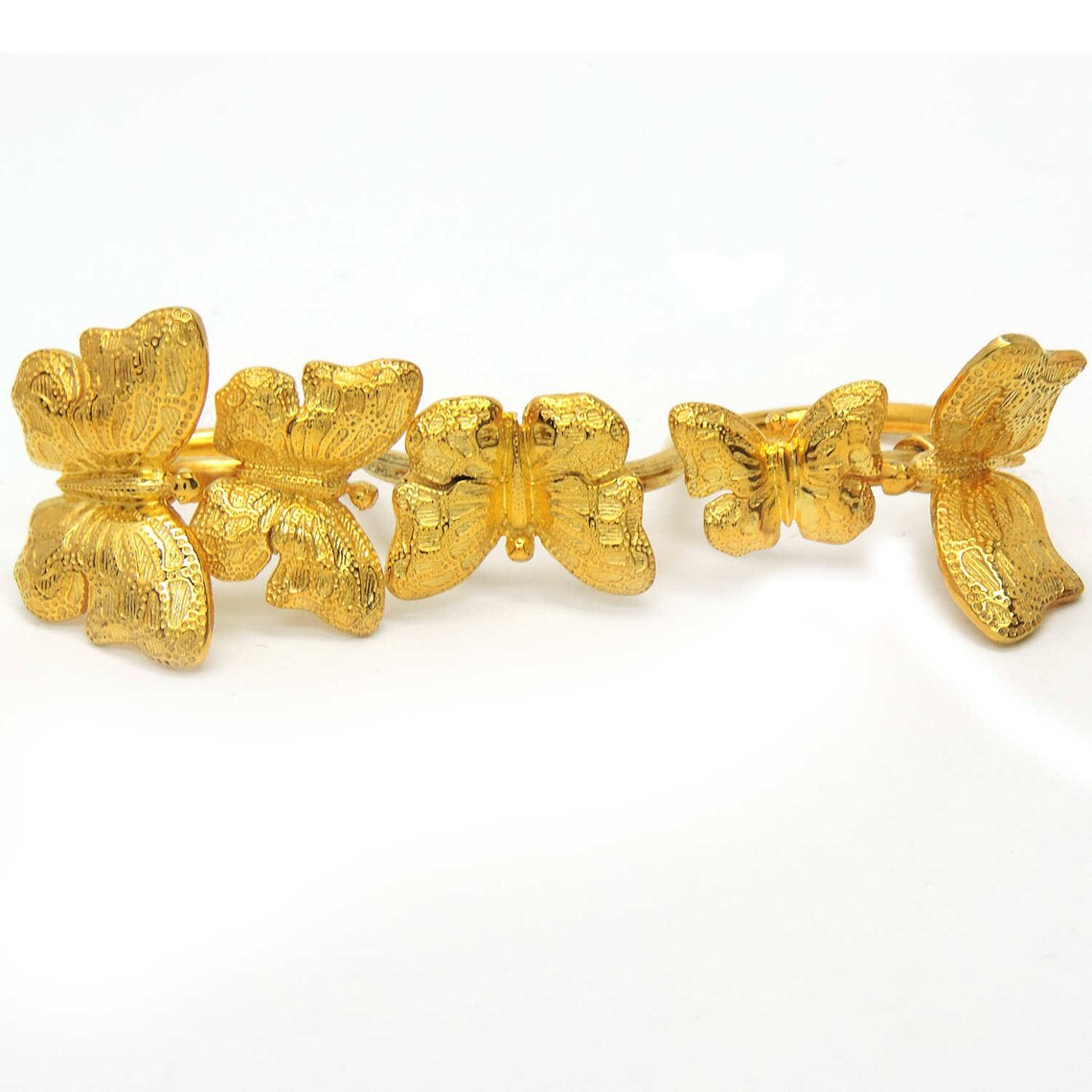 Full Finger Sterling Gold Plated Ring 4 Finger Ring Palm - Etsy