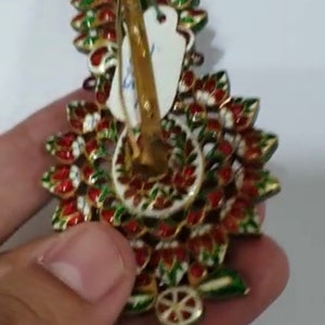 22k Gold Diamond Traditional Kalgi Pendant , Turban Groom Kalangi ...