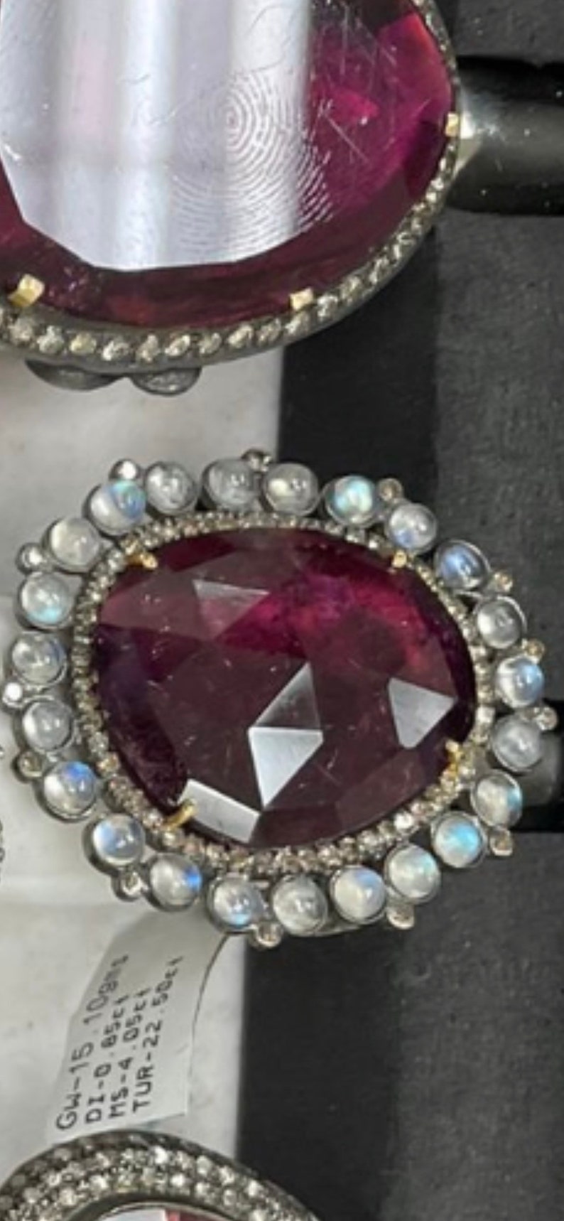 Custom Tourmaline Diamond Ring - Etsy