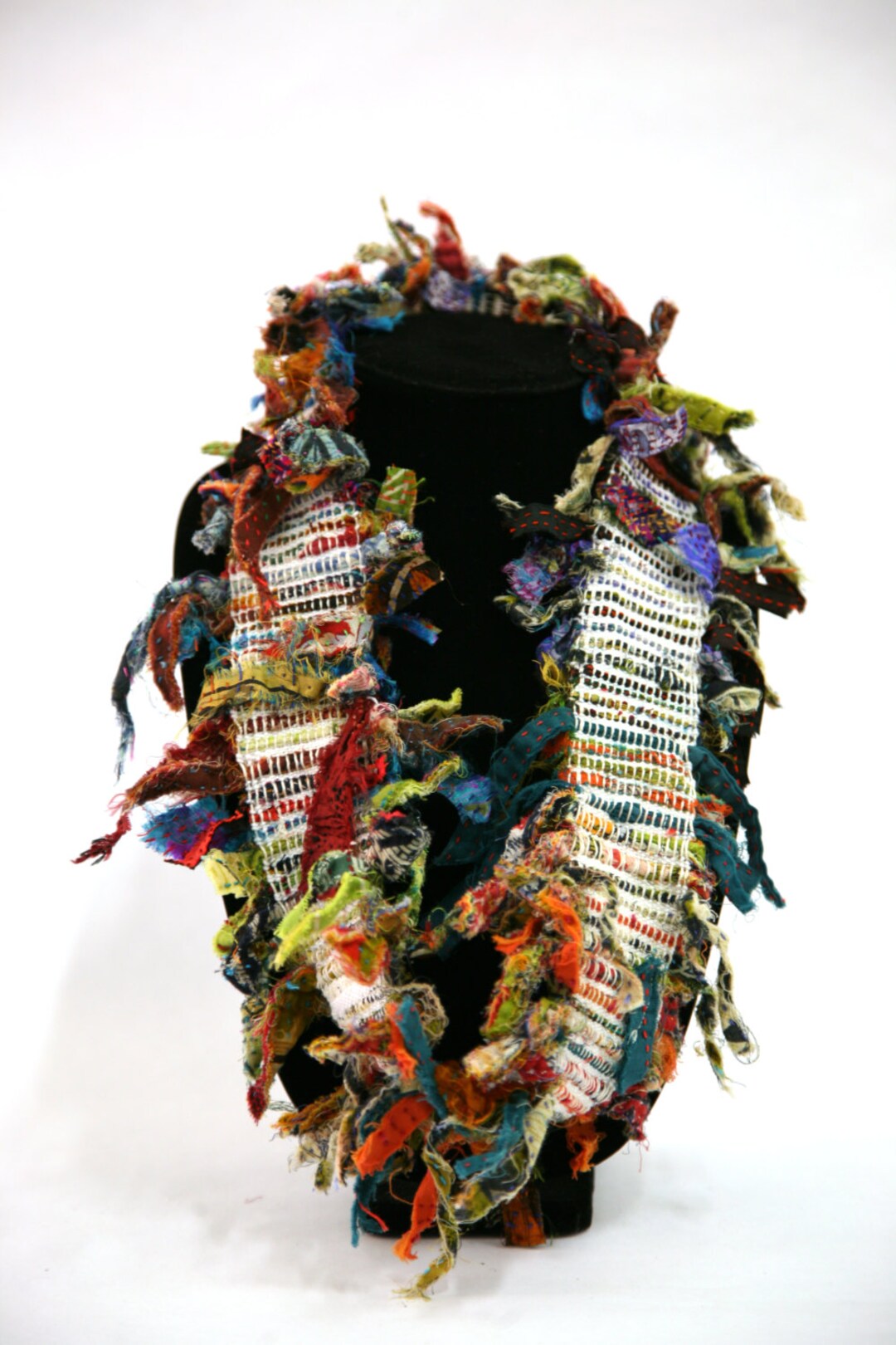 Handwoven Multi-fiber Infinity Scarf/necklace_hw028 - Etsy