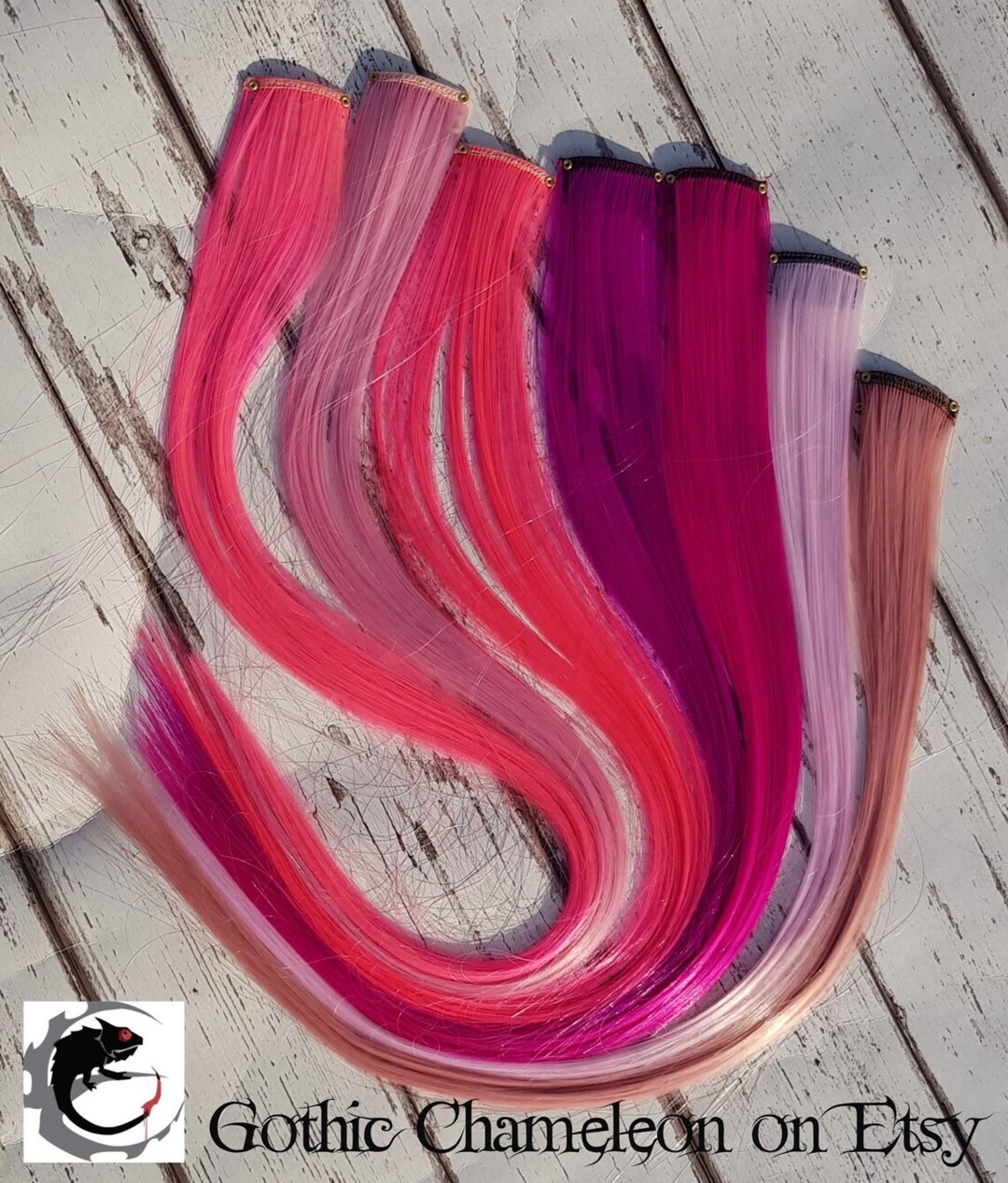 Pink Hair Extension Clip In: 18 Inch Heat Resistant Fiber - Etsy