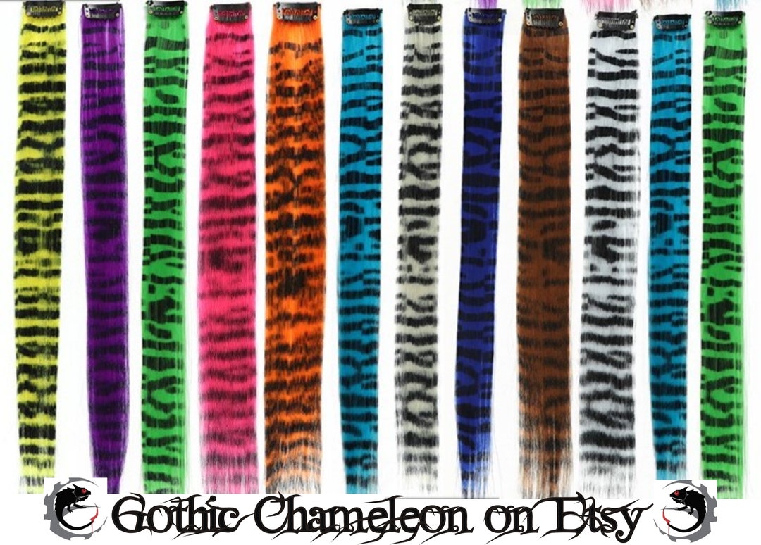 Tiger Stripe Clip in 18 Inch Hair Extension 11 Colours Ready to Ship - Etsy