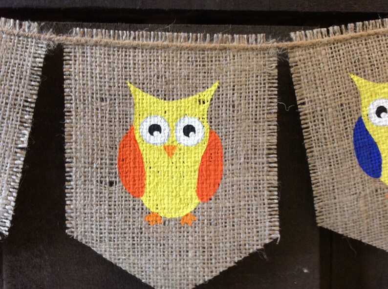 OWLS Burlap Banner, Bunting, Garland, Pennant, Photo Prop, Nursery ...