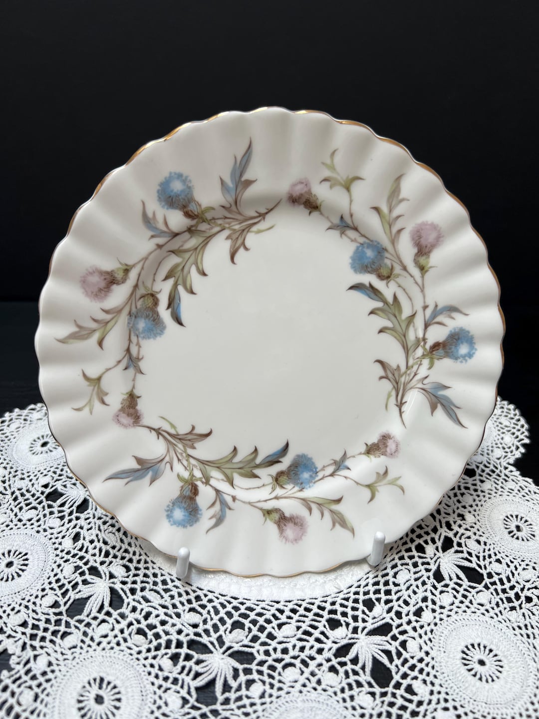 Vintage Royal Albert Brigadoon Bone China Small Plate, Scottish Thistle ...