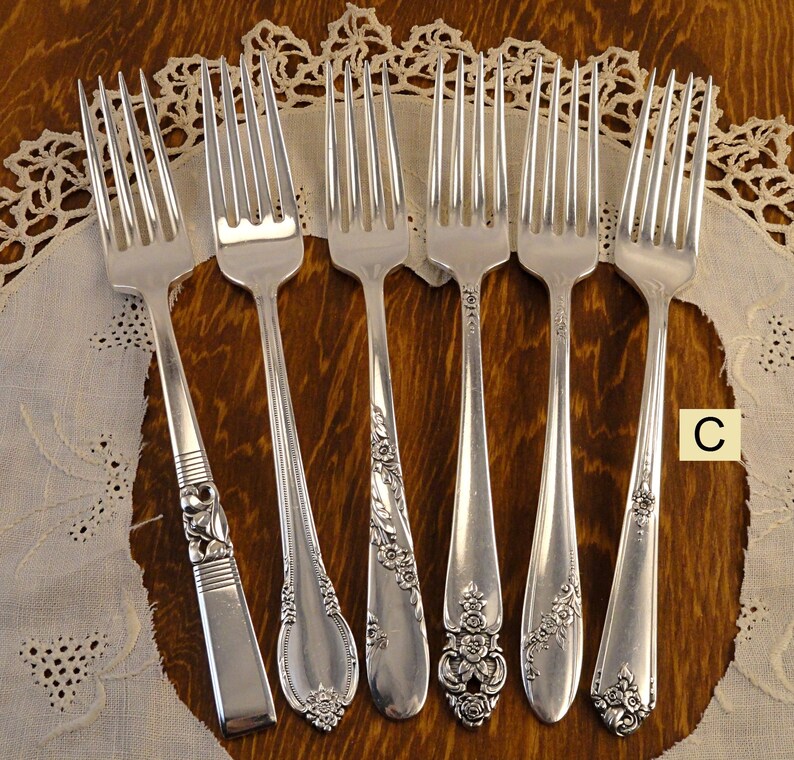 Silverplate Dinner Forks Mismatched Flatware Sets Vintage and - Etsy
