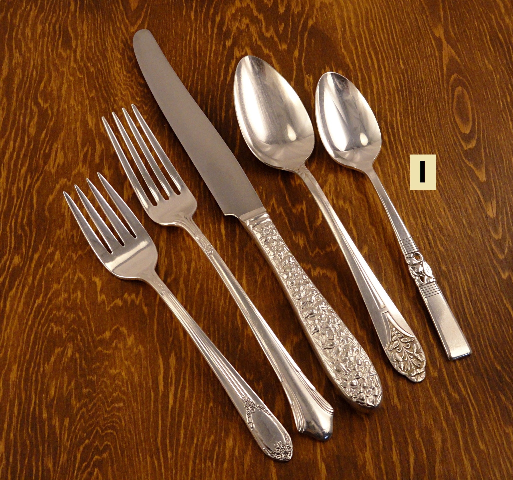 Silverplate Place Settings 5 Piece Sets Vintage & Antique _ Service for ...