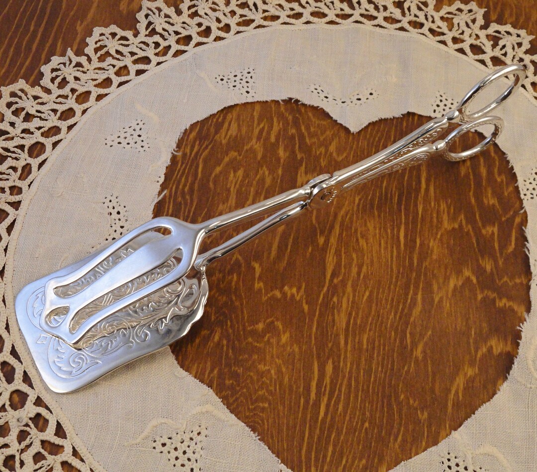 Fancy Ornate Scissor Toast Pastry Dessert Serving Tongs Vintage ...