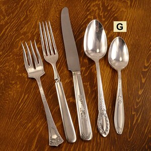 Silverplate Place Settings 5 Piece Sets Vintage & Antique _ Service for ...