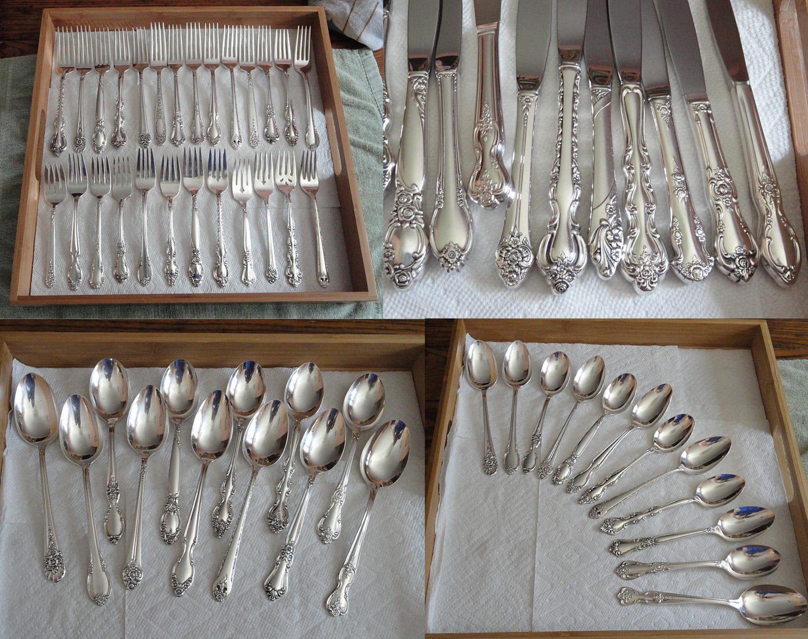 Vintage Flatware Roses & Fancy Florals _ Serving Pieces _ Place ...