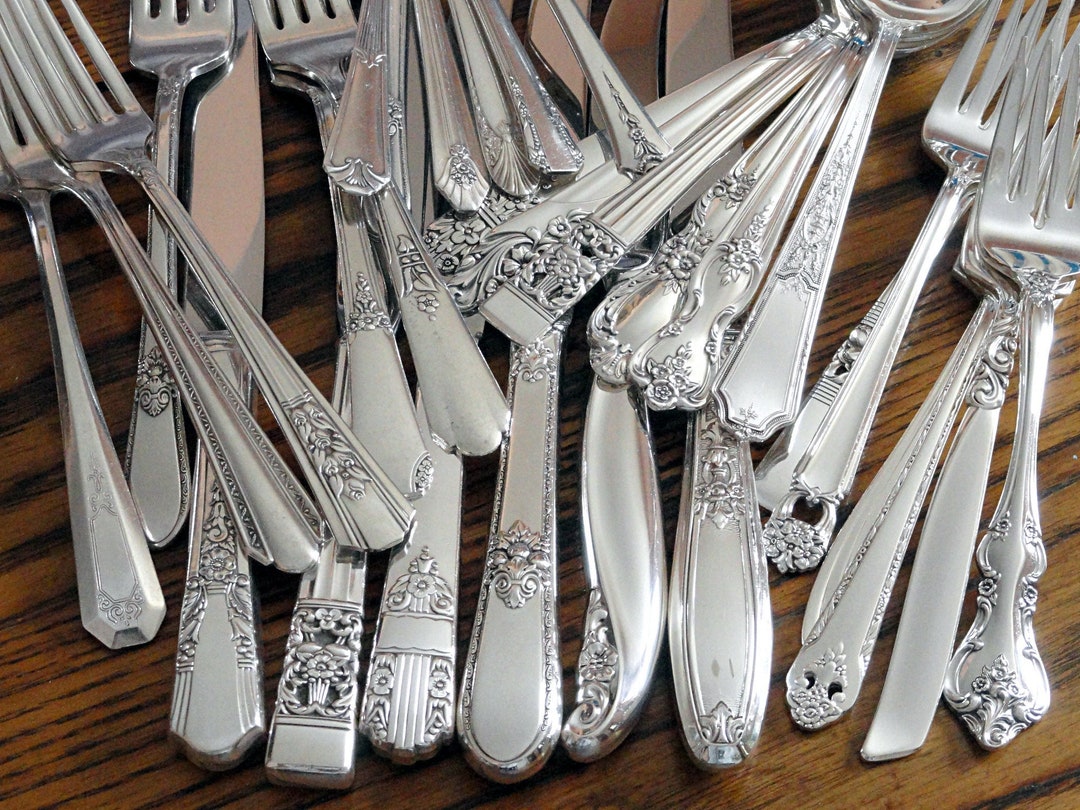 Silverplate Place Settings 5 Piece Sets Vintage & Antique _ Service for ...