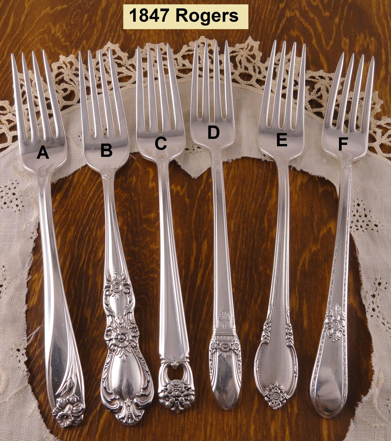 Silverplate Dinner Forks Mismatched Flatware Vintage and Antique ...