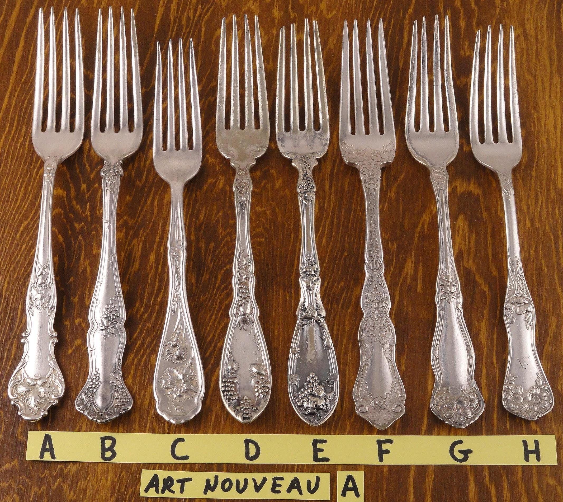 Antique Forks Silverplate Flatware Silver Plated Cutlery Craft ...