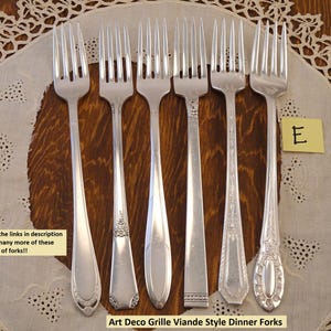 Silverplate Dinner Forks Mismatched Flatware Vintage and Antique ...