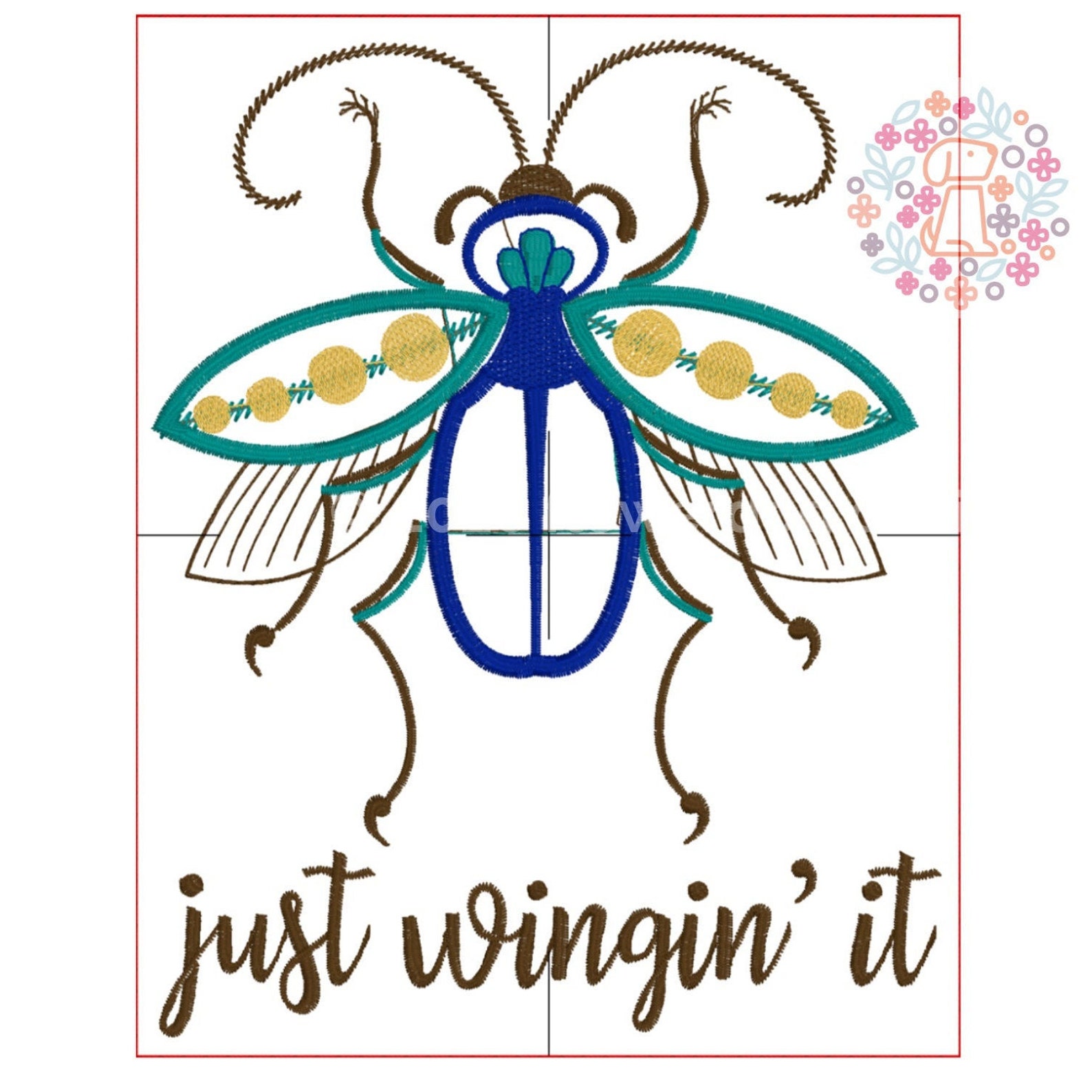 Beetle Bug Insect Machine Embroidery Applique Design 5x7 8x8 - Etsy