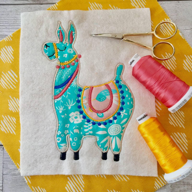 Llama Applique Design - Etsy