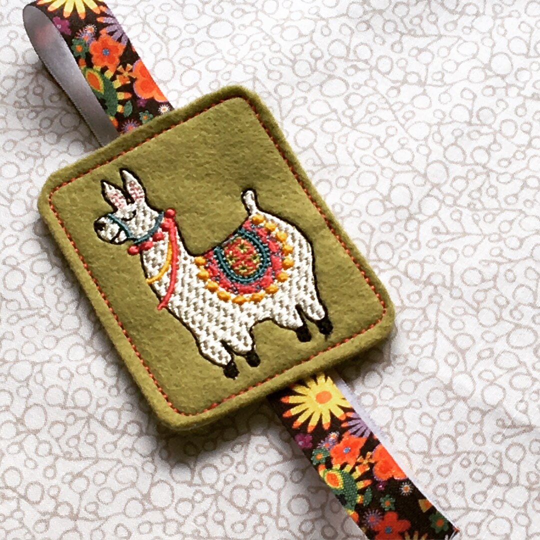 Cute Llama Embroidery Design, Animal Theme, in the Hoop Bookband, Gift ...
