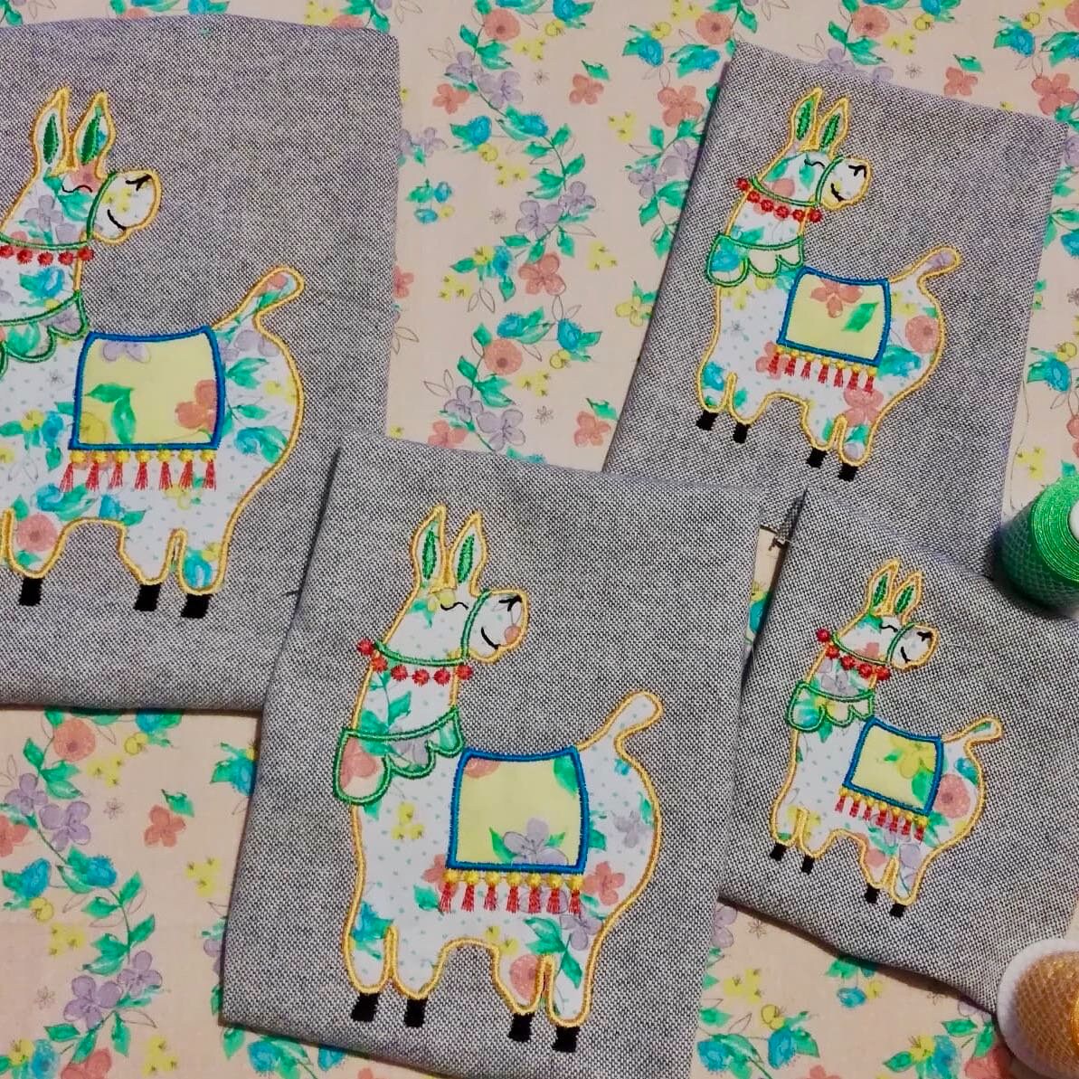 Llama Digital Machine Applique Design 4x4 3x5 4x6 5x7 - Etsy UK