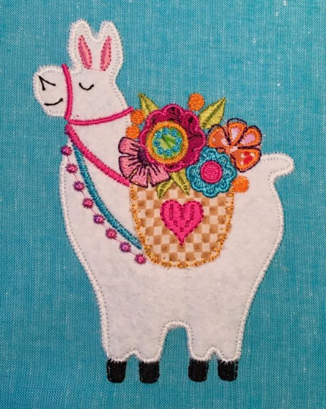 Llama Digital Machine Embroidery Design | Flowerdog Designs - Etsy