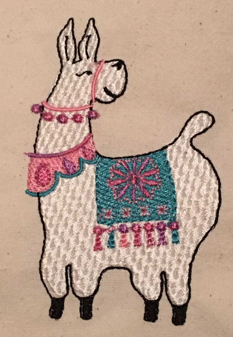 Llama Digital Machine Embroidery Design 4x4 3x5 5x7 | Flowerdog Designs ...