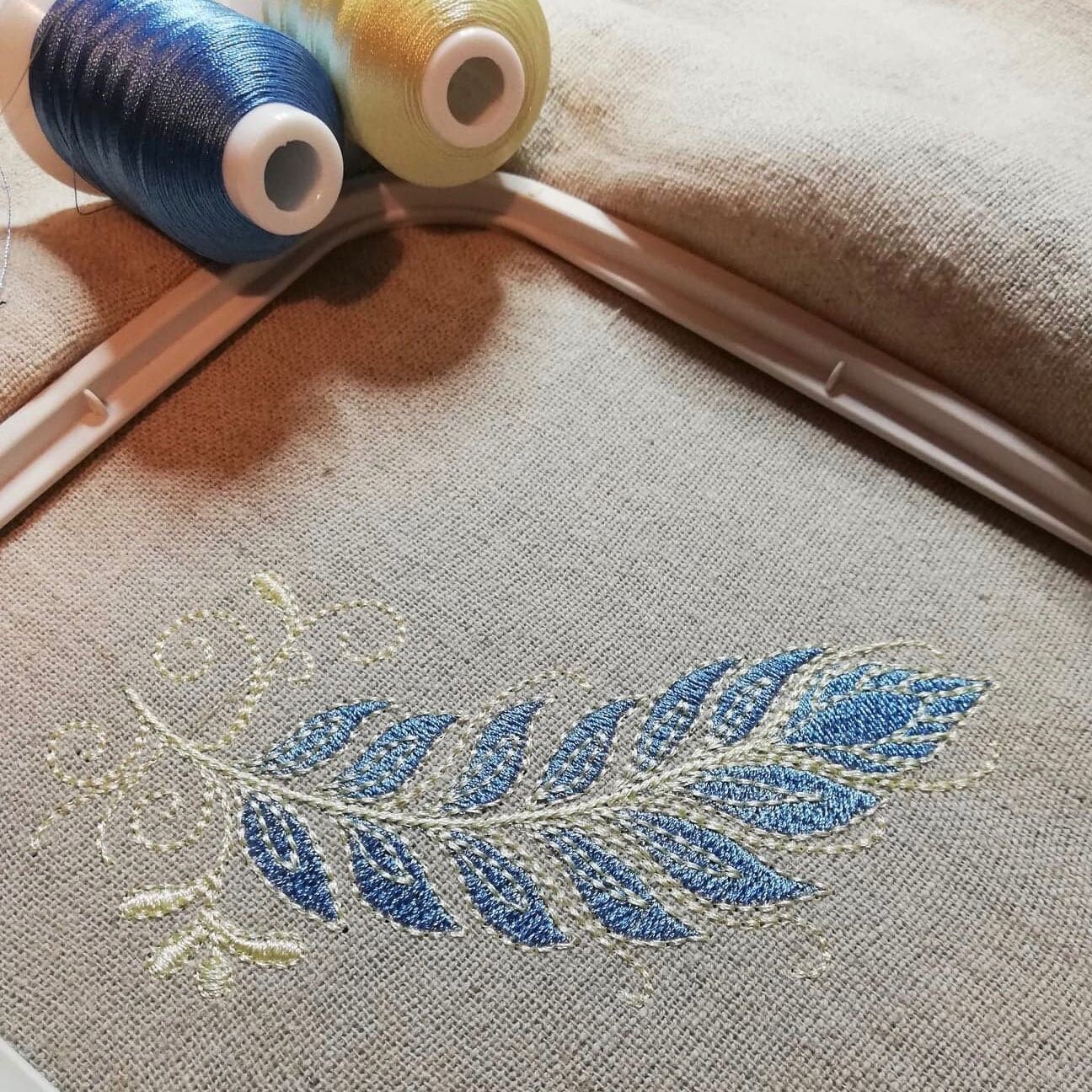 Feather Machine Embroidery Design 4x4 5x7 Digital Download - Etsy