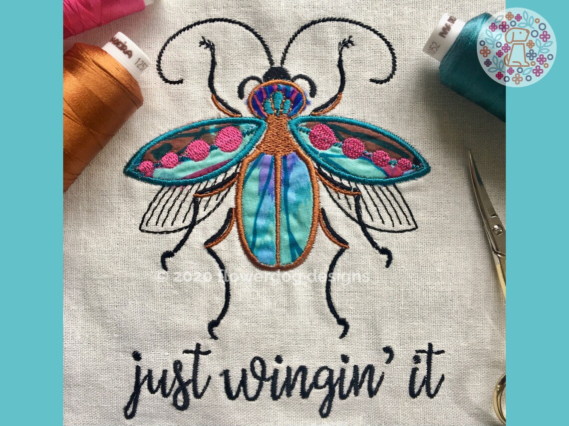 Beetle Bug Insect Machine Embroidery Applique Design 5x7 8x8 - Etsy