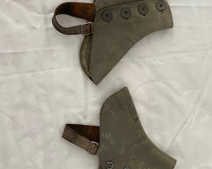 Rare Antique Leather WWII Gaiters - Etsy