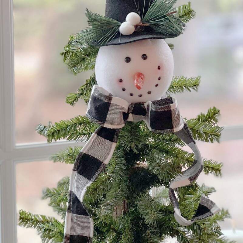 Snowman Head Tree Topper - Etsy