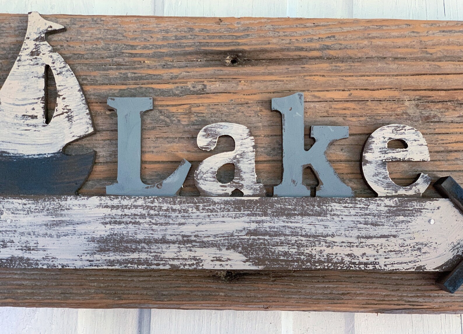 Rustic Lake Sign Lake House Sign Refurbished Lake Sign for | Etsy
