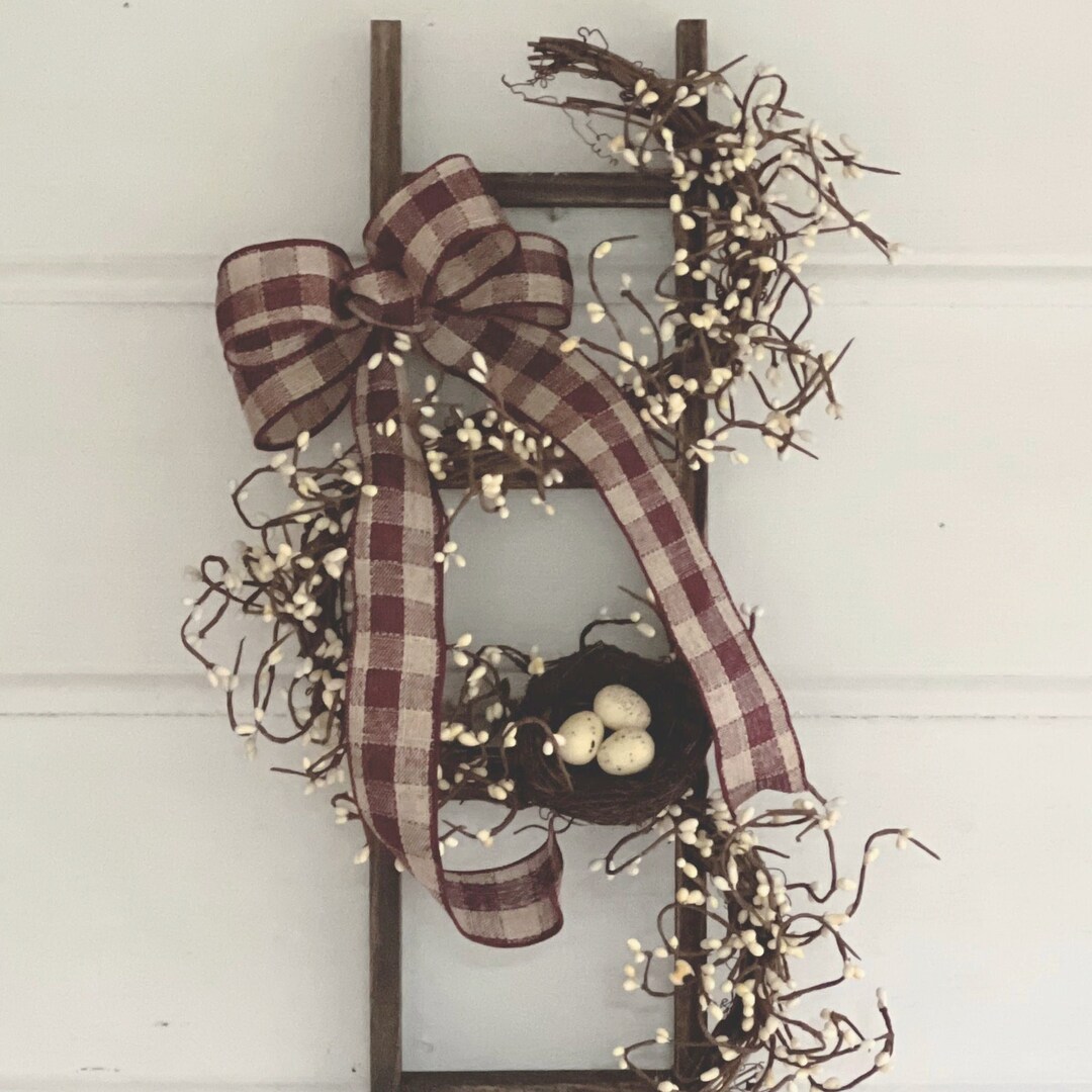 Farmhouse Decor for Everyday, Year Round Berry Decorative Ladder ...