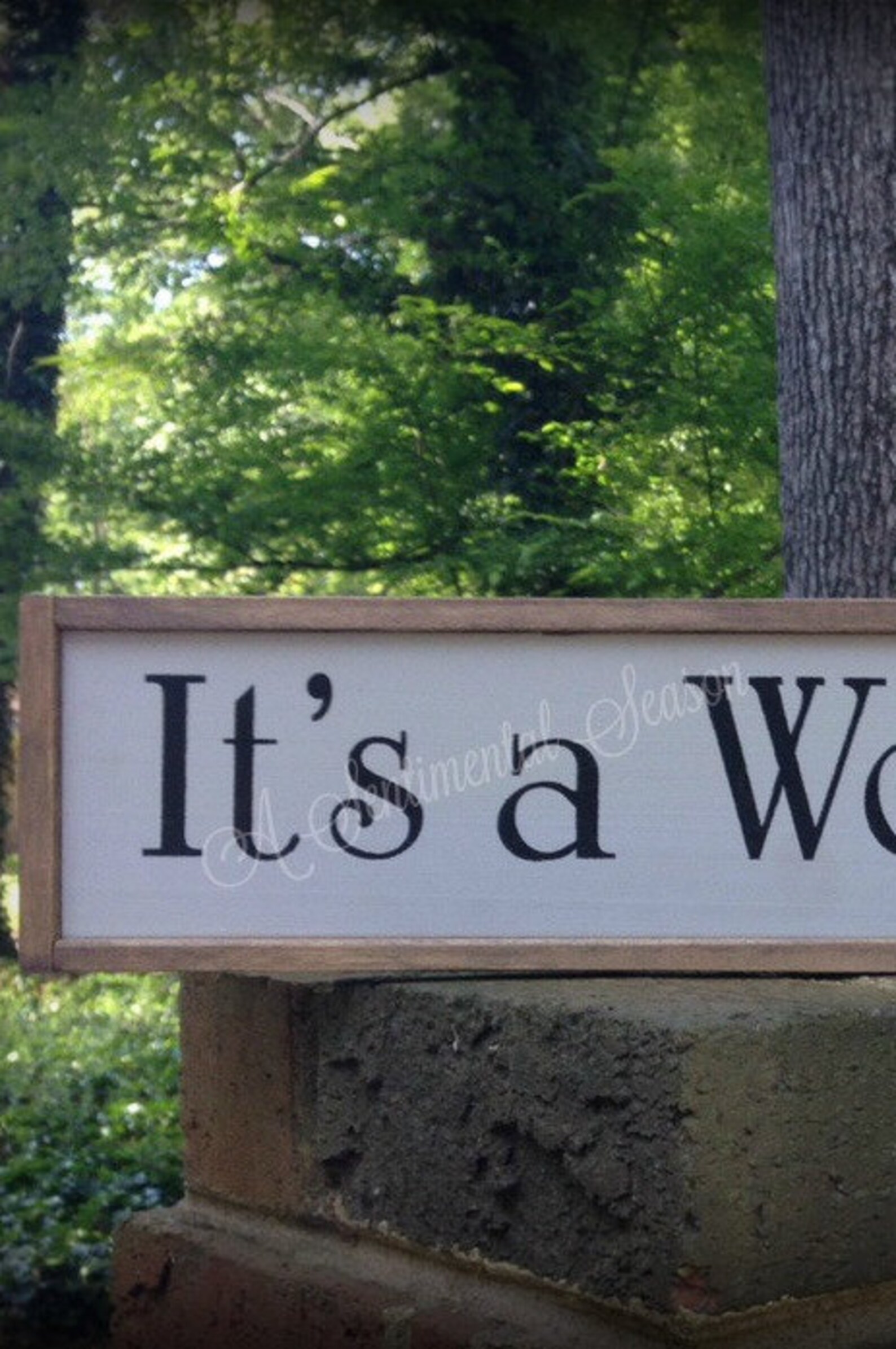 It's a Wonderful Life Sign. This Wonderful Life Sign Looks Great Over a ...
