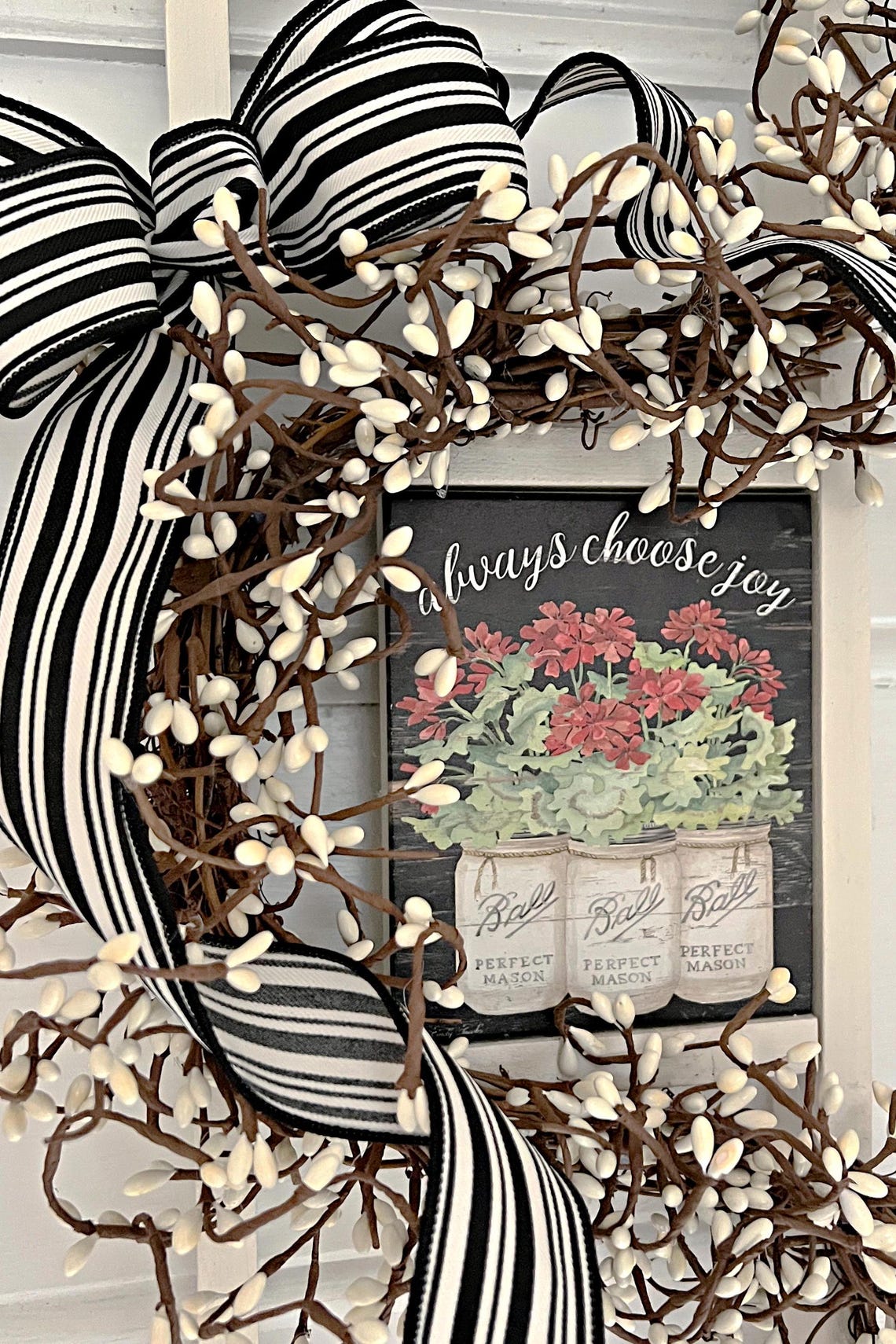 Geranium Sign Ladder Decor: Country Home Accent - Etsy