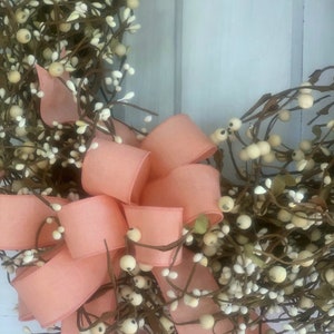 Berry Wreath Cream, Farmhouse Berry Wreaths, Ivory and Cream Berry ...
