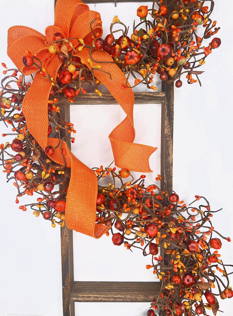 Rustic Fall Pumpkin Ladder: Country Autumn Door/wall Decor - Etsy