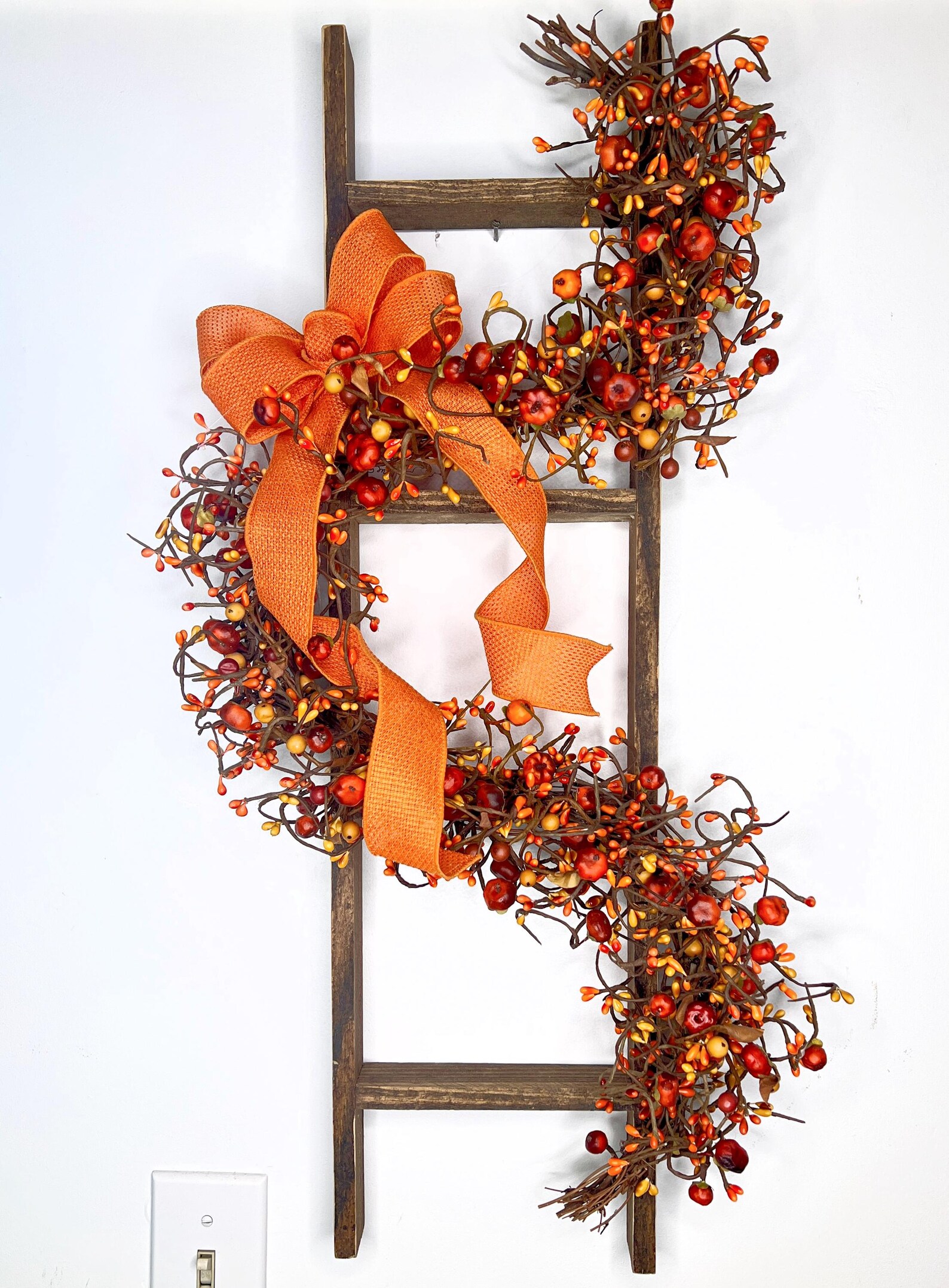 Rustic Fall Pumpkin Ladder: Country Autumn Door/wall Decor - Etsy