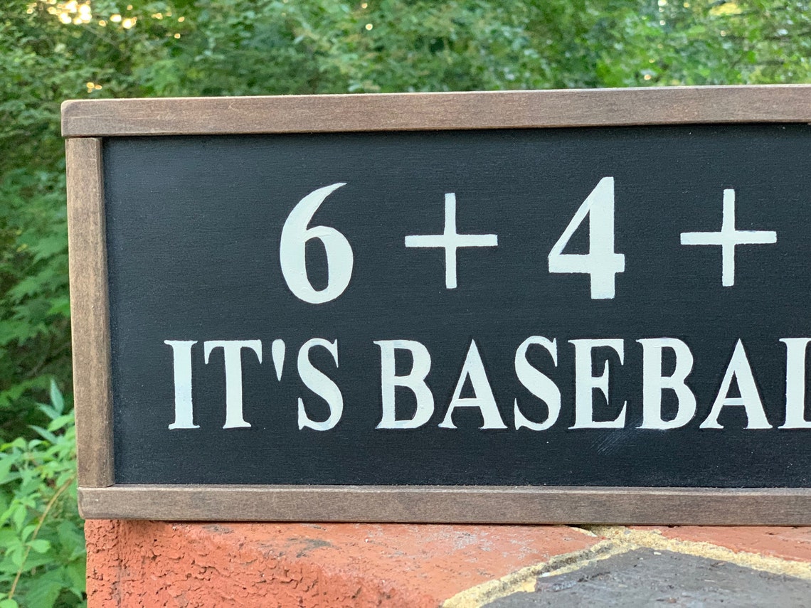 Baseball Math Sign: Double Play Man Cave Decor - Etsy
