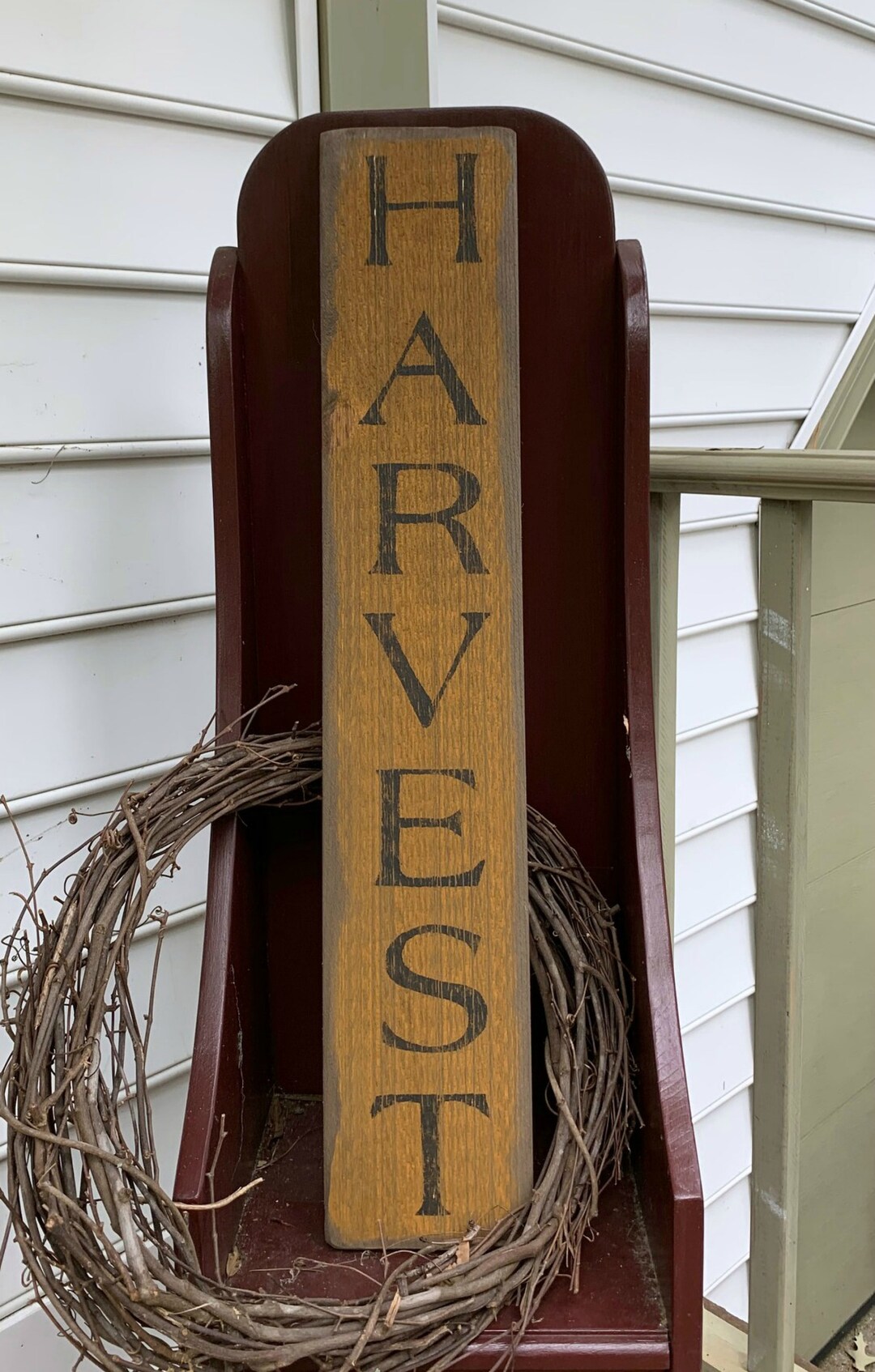 Fall Sign, Country Porch Decor, Farmhouse Fall Harvest Sign, Rustic ...