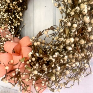 Berry Wreath Cream, Farmhouse Berry Wreaths, Ivory and Cream Berry ...